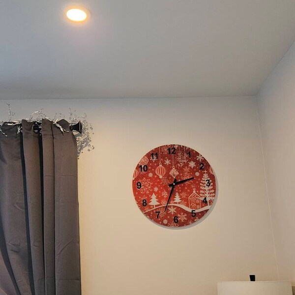 Tempered Glass Wall Clock, Abstract Wall Clock, Space Art, Galaxy Wall ...