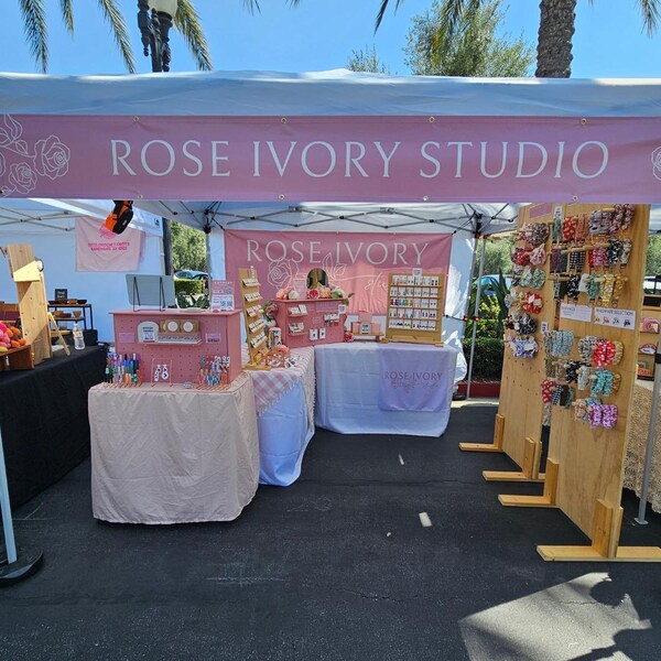 3-piece Custom Value Craft Show Package, Front 1x9 Banner, Back 3x8 ...