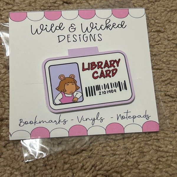 DW - Book Club - Arthur - Library Card - Gifts for Librarian - Double ...