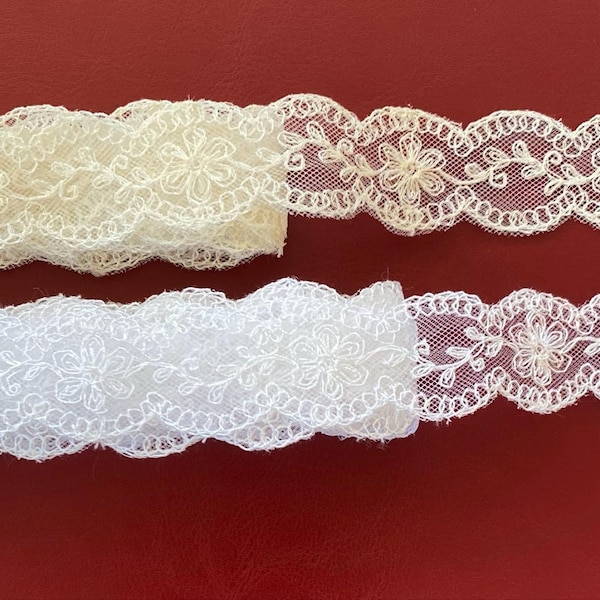 Vintage White French Ladder Lace Trim Entredeux Swiss Trim Made in ...
