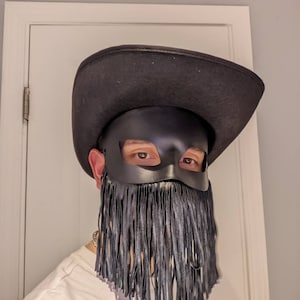 Black Leather Masquerade Domino Mask - Etsy