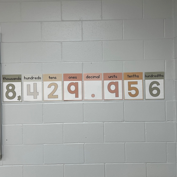 NEUTRAL Place Value Display | NEUTRAL BOHO Color Palette | Neutral ...