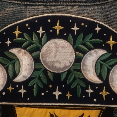 Moon Phases Large Back Patch Iron on Embroidered Patches for Jackets ...