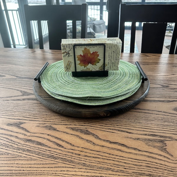 Round Charcuterie Board, Lazy Susan Serving Tray, Dining Room Table ...