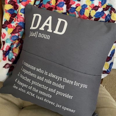Dad Personalized Pocket Pillow, Father's Day Gifts, Gifts for Him ...