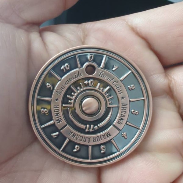 Tarot Wheel-unique Tarot Deck Coin, Fully Functional Spinning Tarot ...