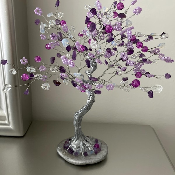 Coral Tree,beaded Tree,red Crystal Tree of Life,lucky Charm Tree of ...