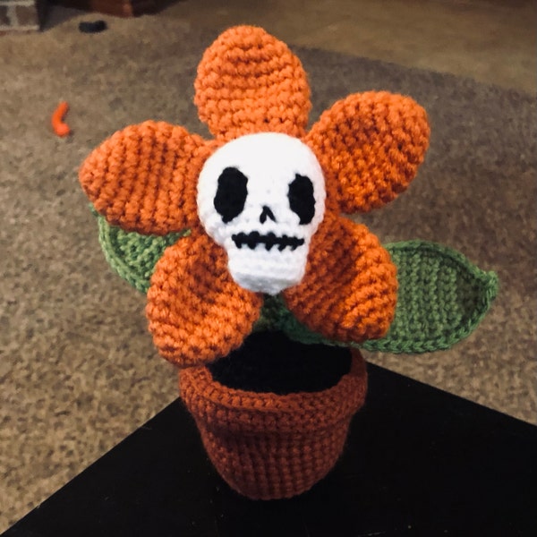 Crochet PATTERN Halloween Flower in a Pot, Amigurumi Creepy Plant ...