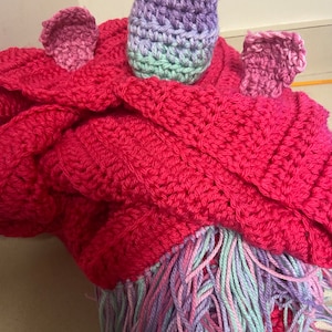 Bacon and Eggs, Crochet Pattern, Crochet Scarf, Bacon Scarf, Egg Scarf ...