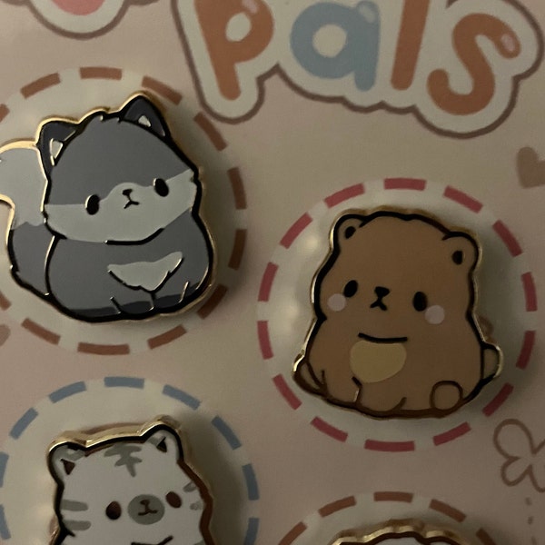 Puppy 0.65" | Tiny Pals Mini Enamel Pins | Cute Animals Board Filler ...