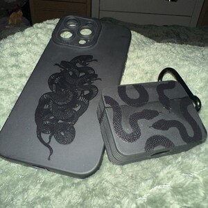 Quilted Detail Black Phone Case - Etsy
