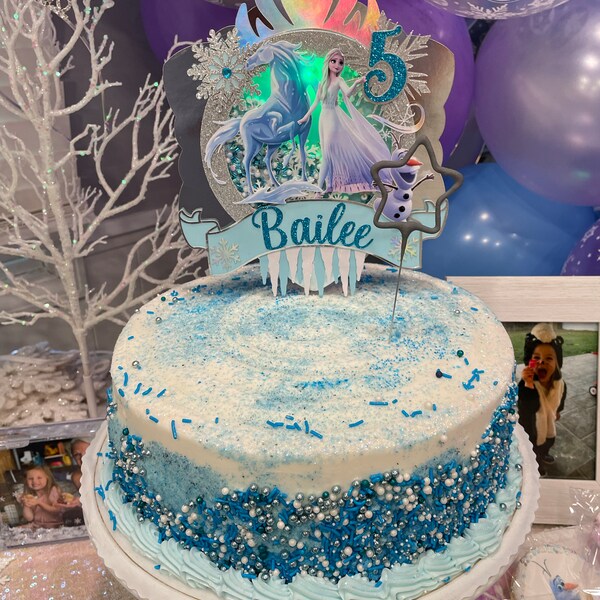 Frozen Cake Topper-frozen 2 Cake Topper-lights Up Frozen Party Package Frozen Inspired Cake ...