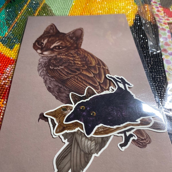 Spruce the Meowl Original Drawing - Etsy