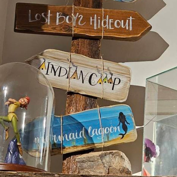 Peter Pan Inspired Single & Multi Pack Signpost Signs Neverland Lost ...