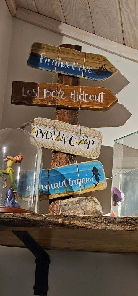 Peter Pan inspired Single & Multi pack signpost signs Neverland Lost ...