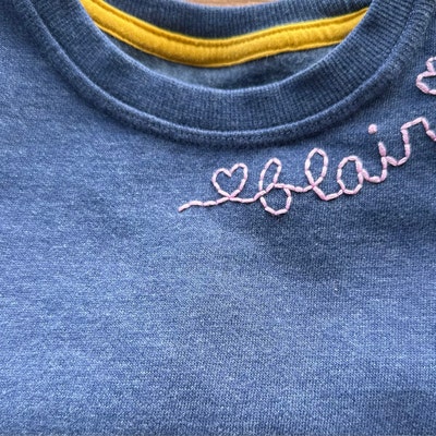 NAME ADD ON Sleeve, Hand Embroidered Names - Etsy