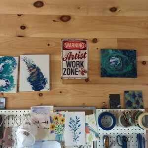 Tin Artist Work Zone Metal Sign 8 X 12 or 12 X 18 Use Indoor/outdoor ...