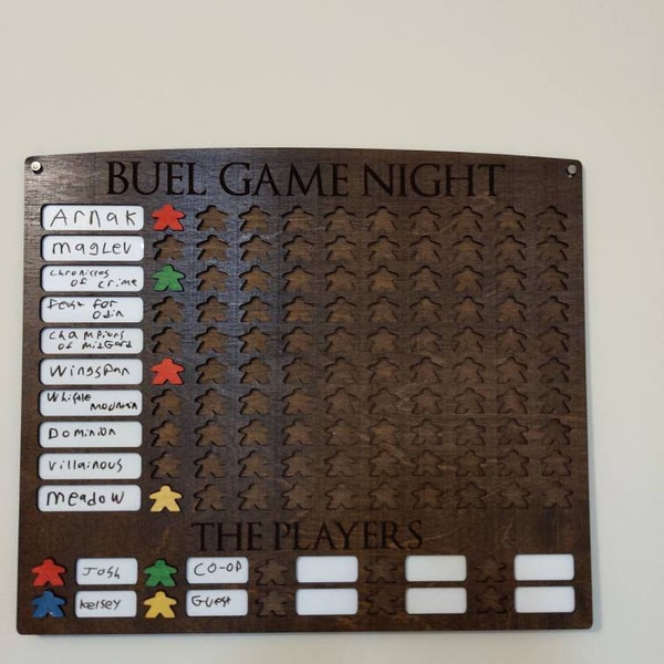 10x10 Game Tracker / Board Game Tracker / Game Challenge Board / Board ...