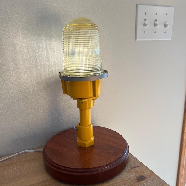 Authentic Runway Light Desk Lamp | Aviation Desk Lamp | Vintage ...