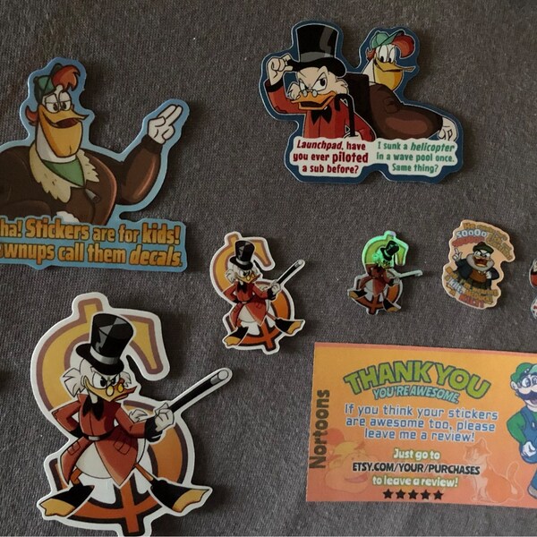 Scrooge Mcduck Sticker on Glossy Vinyl - Ducktales 2017 Dollar Sign ...