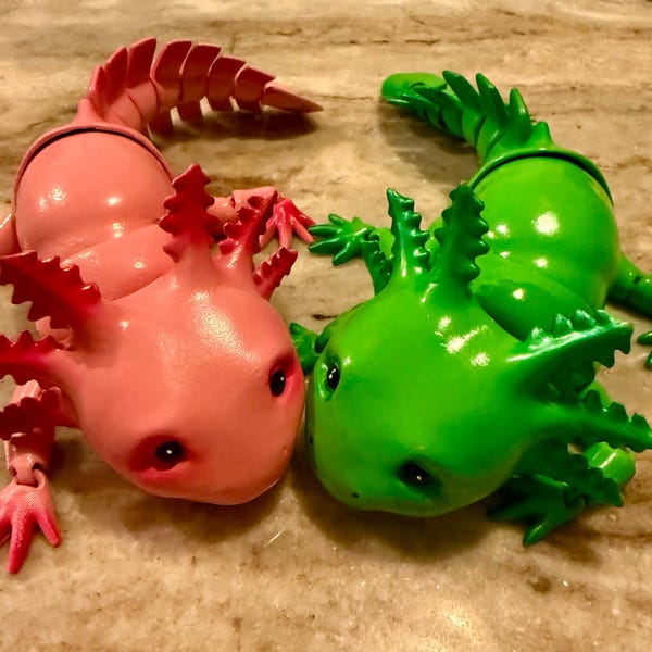 Robolotl - Robot Axolotl Digital .STL File for 3d Printing, Articulated ...