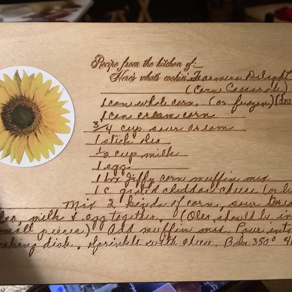 Recipe Cards, Handwritten Engraved Recipe, Custom Fridge Magnet ...