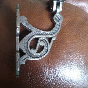 Antique IRON CHEST HANDLE Cast Iron Rustic Vintage Old Style Drop Bar ...