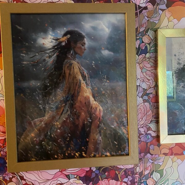 Goddess Inari Okami, Japanese Goddess of Rice and Foxes, Wall Art ...