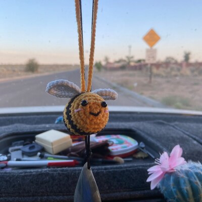 Cute Car Mirror Hanging Accessories for Women, Teens, Rear View Mirror ...