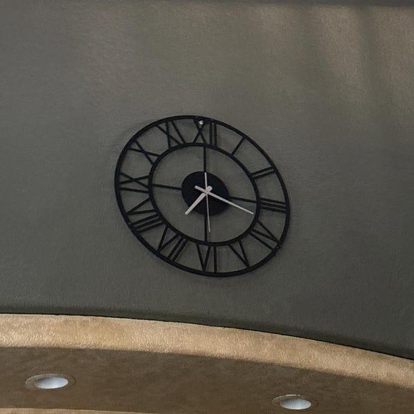 Unique Latin Numeral Compass Metal Wall Clock, Extra Large Modern ...