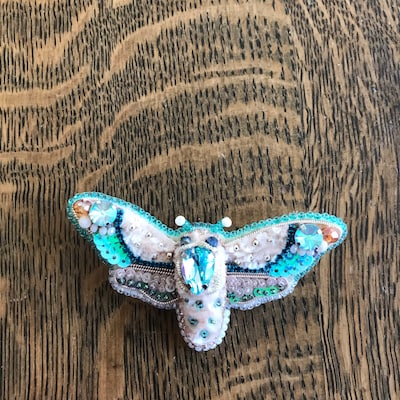 Beaded Moth Brooch Pin Beetle Brooch Pin Insect Brooch Pin - Etsy