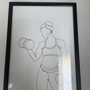 Minimalist Running Line Art Runner Line Art Run Wall Art Print Sport ...