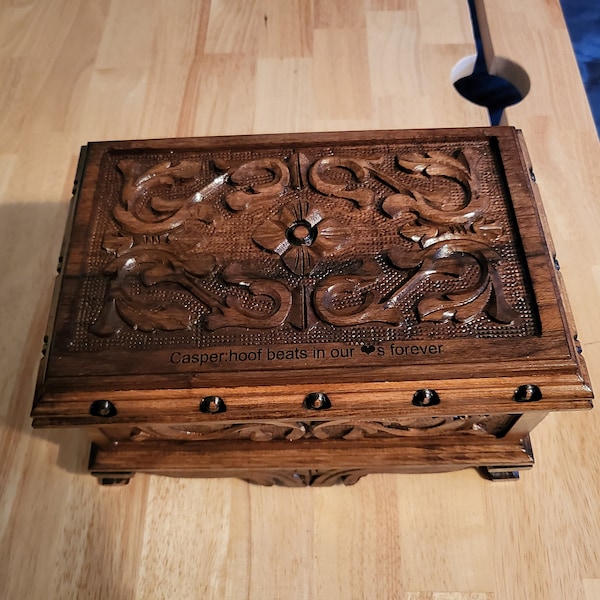 Wooden Puzzle Box, Secret Lock Box, Walnut Jewelry Box, Vintage Jewelry ...