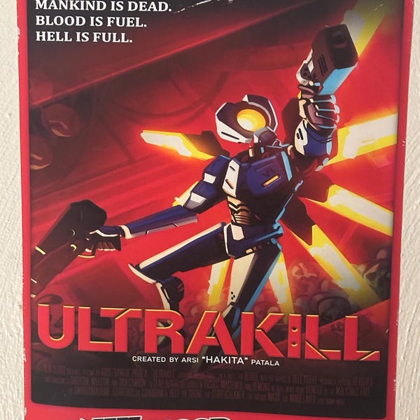 Ultrakill Poster Print | Gaming Poster | Gaming Decor | Video Game ...