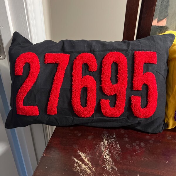 Custom Zip Code Pillow Cover, Punch Needle Pillow, Personalized Pillows ...