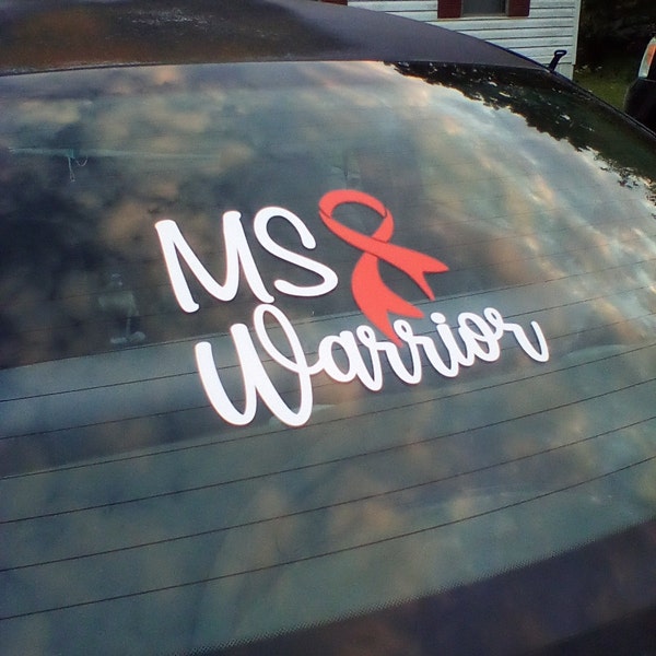 MS Warrior, M.S. Support, Vinyl Decal Sticker, Custom Name, Multiple ...