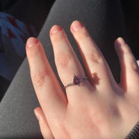 Nature Inspired Leaf Ruby Ring Set Black Gold Branch Twig Lab Ruby ...