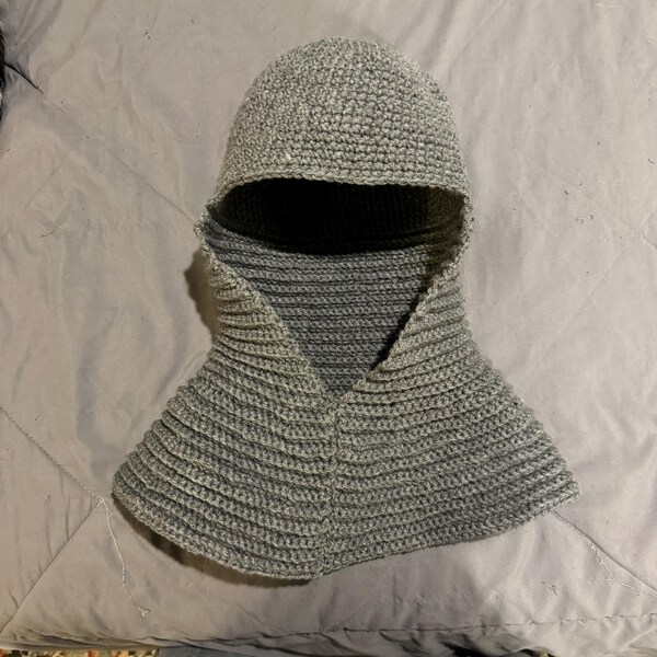 Crochet Pattern Chain Mail Coif Hat - Etsy