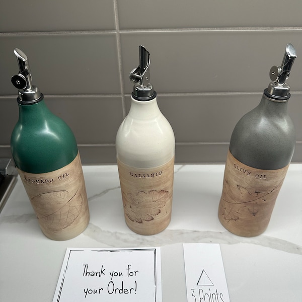 Custom Order/made to Order Customizable Oil Bottles Stoneware Oil ...