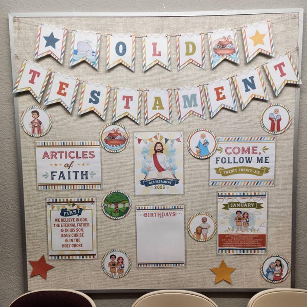 2026 Primary Kit, Old Testament Bulletin Board, Come Follow Me ...