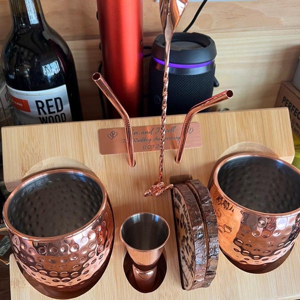 Engraved Brushed Copper Plate Picture Frame Art Label Name Tag 4" X 1 ...