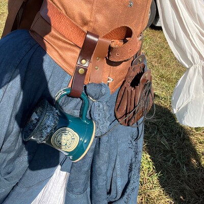 Leather Mug Holder Tankard Strap Tavern Mug Strap Renaissance Faire ...