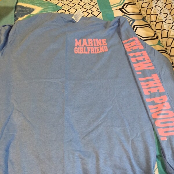 CUSTOM Marine Wife, Girlfriend, Sister, Mom, Daughter, Long Sleeve T ...