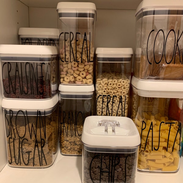 Custom Rae Dunn Inspired Vinyl 3" Decals-canister Labels-farmhouse ...