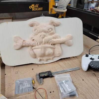 Bull Dog, 3D STL Model, CNC Router Engraver, Artcam, Aspire, CNC Files ...