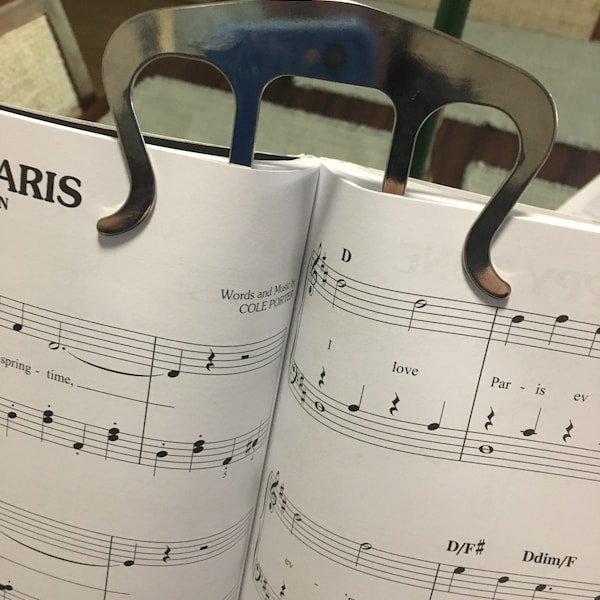 Music Book Mark and Page Holder - Silver Page Clip - Etsy
