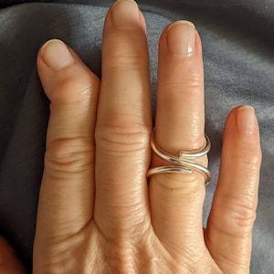 BUNDLE OF 10 Adjustable Swan Splint Ring Sterling Silver Swan Splint ...