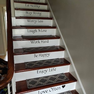 Life Quotes Stair Riser Decals Stair Decals Stair Stickers - Etsy Canada