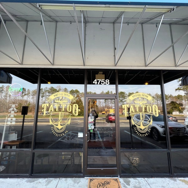 Tattoo Shop Wall Decal Tattoo Studio Sign Logo Wall Stickers Custom ...