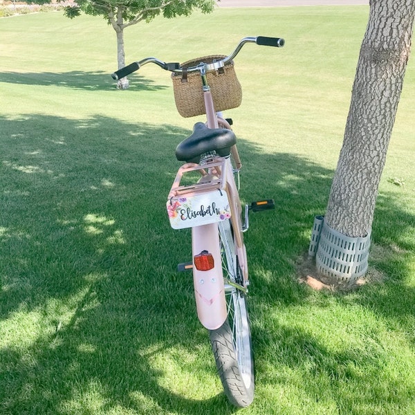 Floral Bike License Plate Personalized Bike Tag Custom License Plate ...